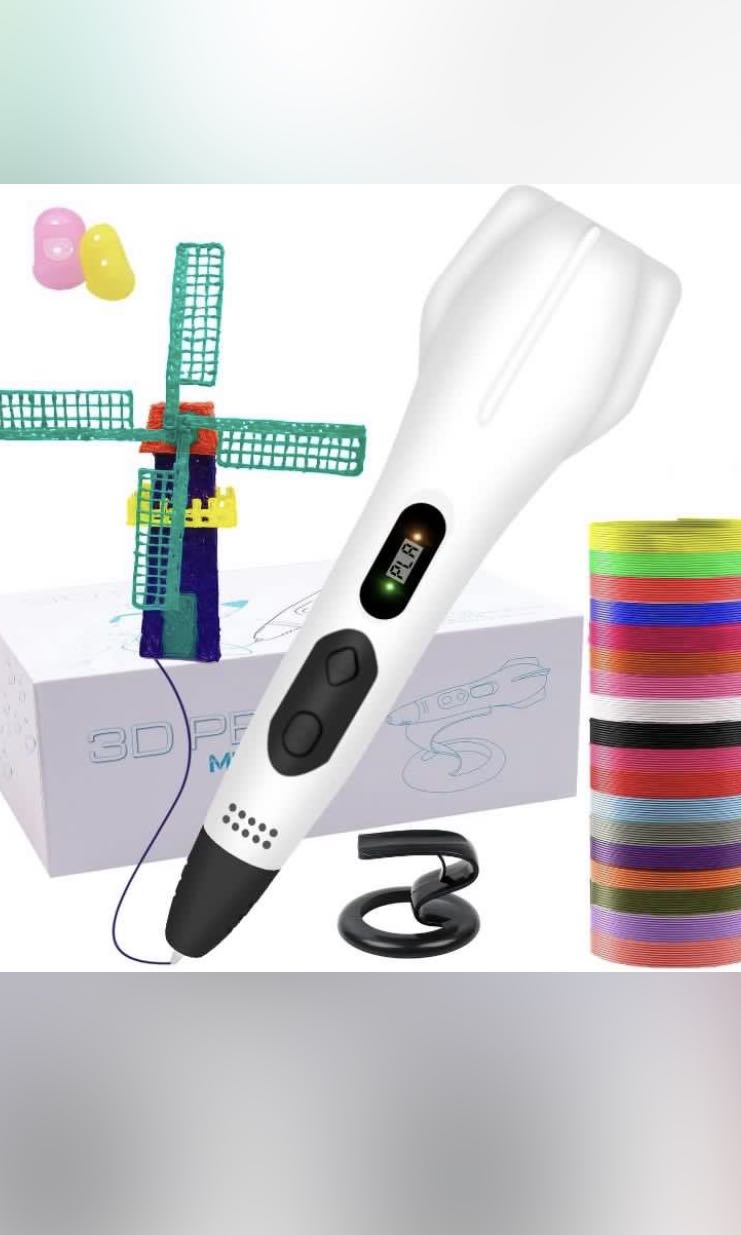 3D pen, intelligent 3D PEN WITH 18 colors filament , LCD display, 6 ...