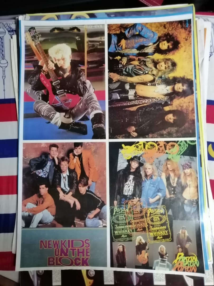 90's Vintage poster Rock Group band, Hobbies & Toys, Memorabilia ...