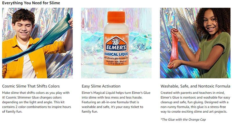 BNIB: Elmer's Cosmic Shimmer Slime Kit, Contains Elmer's Cosmic Liquid ...