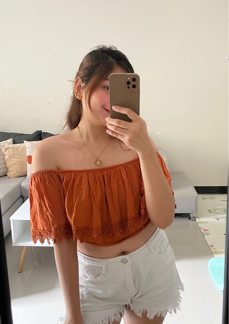 Boho Midriff Top, Women's Fashion, Tops, Blouses on Carousell