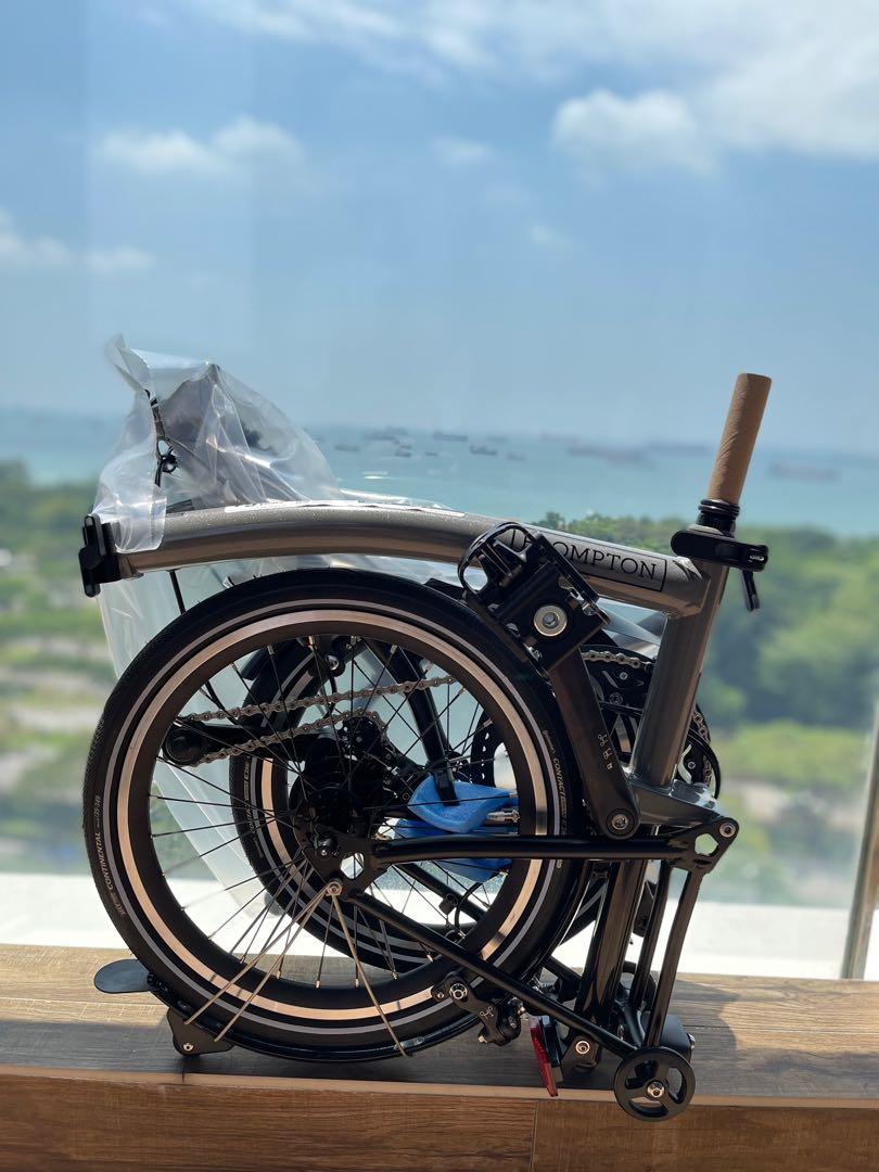 Brompton P line Storm Grey (H bar ) high, Health & Nutrition, Health ...