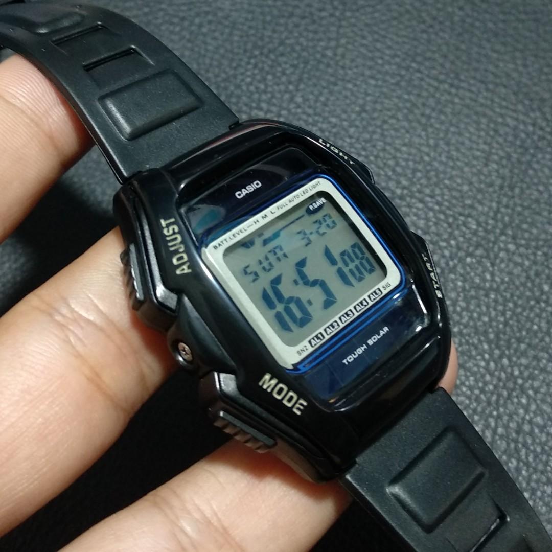 Casio digital WL-500 tough solar, Fesyen Pria, Jam Tangan di Carousell