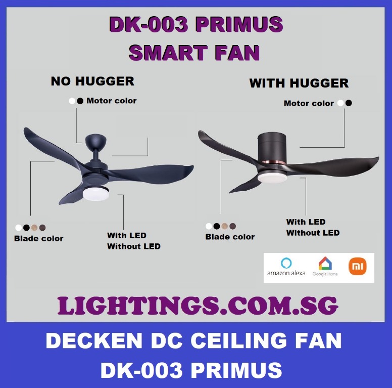 DECKEN DK-003 SMART WIFI DC Ceiling Fan, Furniture & Home Living ...