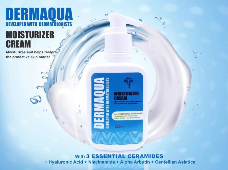 DERMAQUA Moisturizer Cream with 3 Essential Ceramides 200ml, Beauty ...