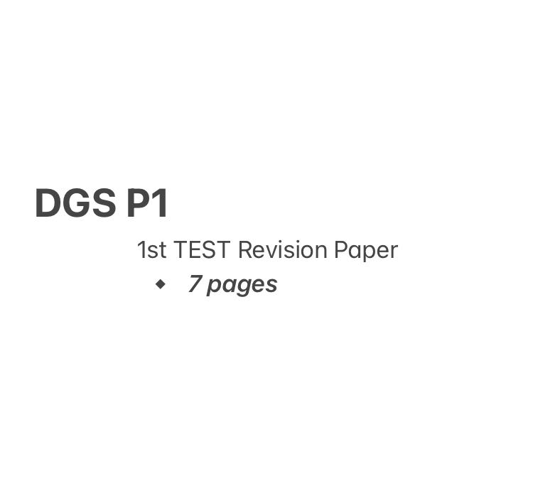 DGS / DGJS P1 test revision paper, 興趣及遊戲, 書本 & 文具, 教科書 - Carousell