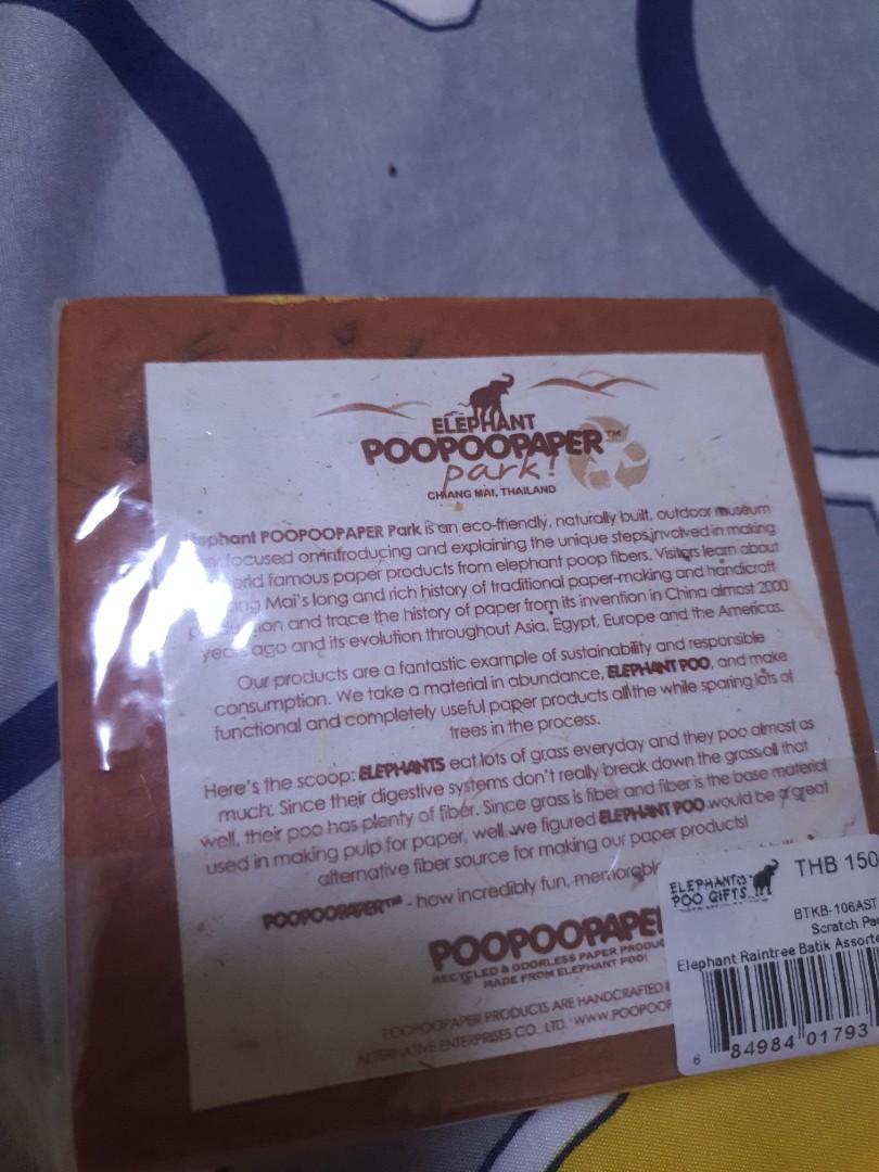 Elephant poop/poo notepad/paper, Hobbies & Toys, Stationery & Craft ...