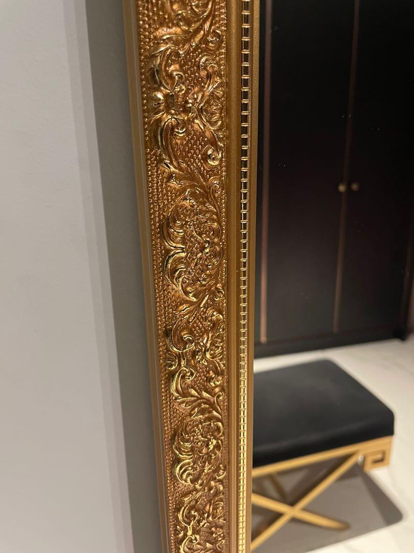 Gold frame floor mirror, Furniture & Home Living, Home Decor, Mirrors ...