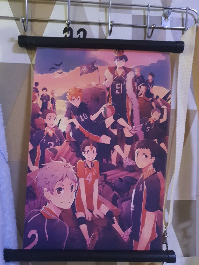 Haikyuu wall scroll, Hobbies & Toys, Memorabilia & Collectibles, J-pop ...