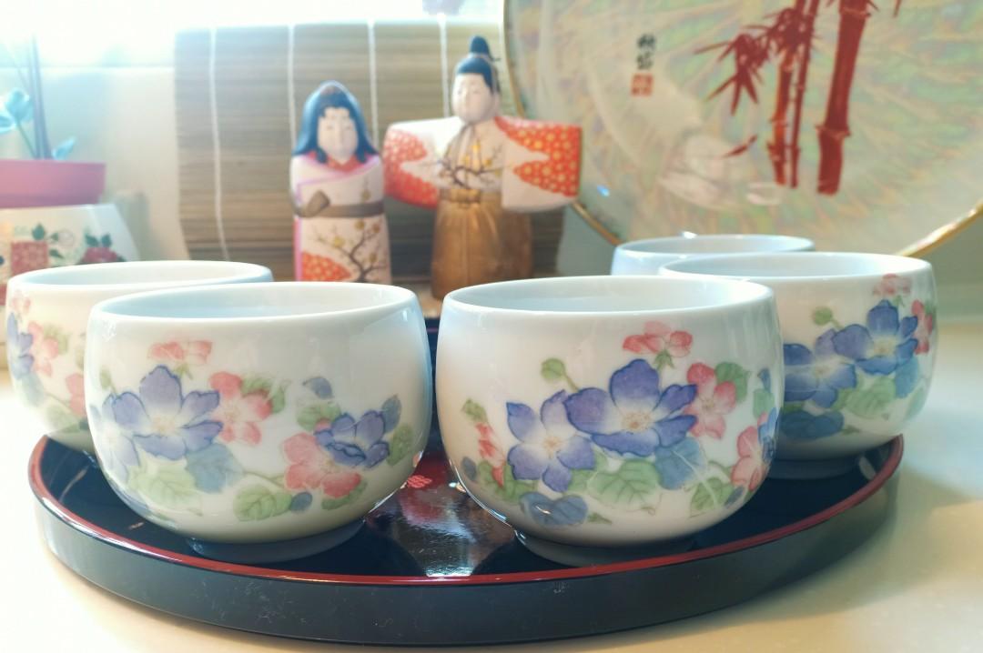 Japanese Hana Tea set with Saucer, Furniture & Home Living, Kitchenware ...