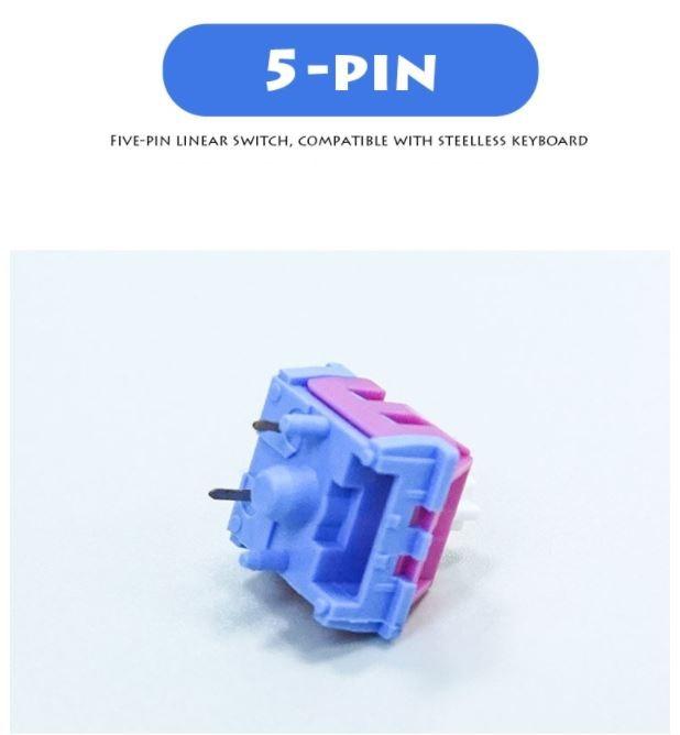 Latest 2022 "DVA" Theme keyboard Switches 5 pin Hot Swappable Switches ...