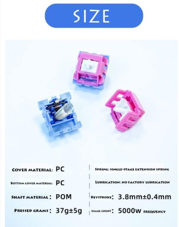 Latest 2022 "DVA" Theme keyboard Switches 5 pin Hot Swappable Switches ...