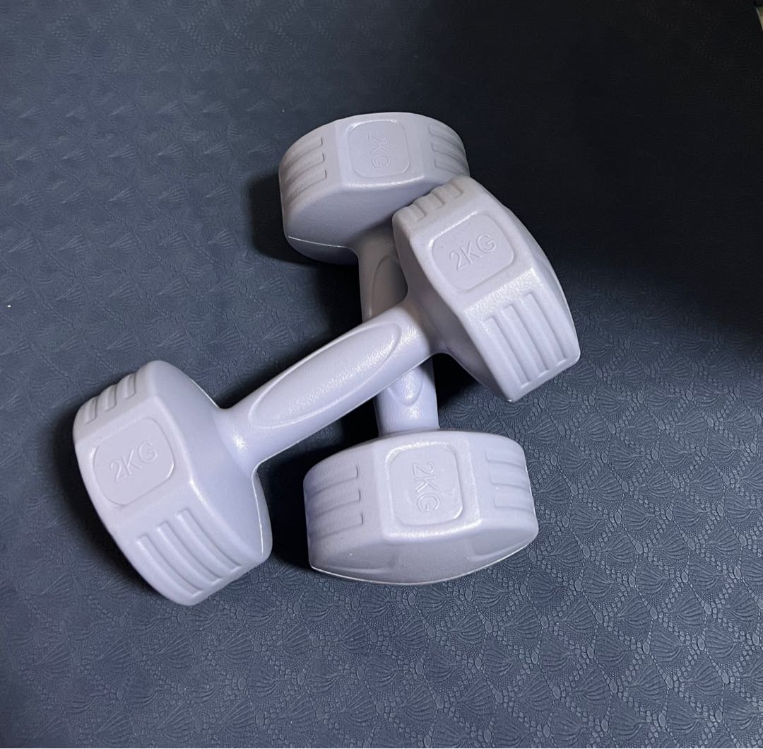 light blue color Dumbbell 2kg, Sports Equipment, Exercise & Fitness ...
