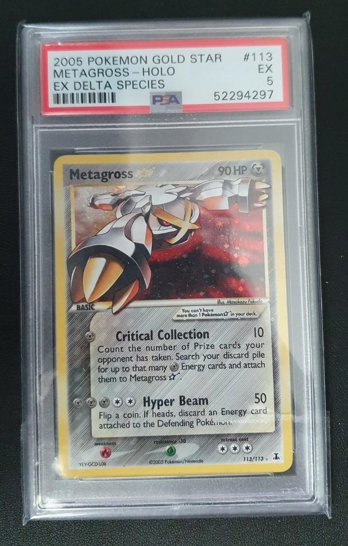 Metagross Gold Star PSA 5 Pokémon Card Slab, Hobbies & Toys, Toys ...