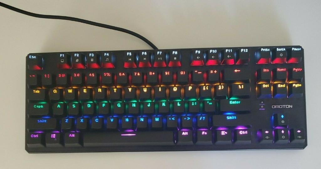 MK201 Gaming Mechanical Keyboard LED Backlit Wired Blue Switches ...