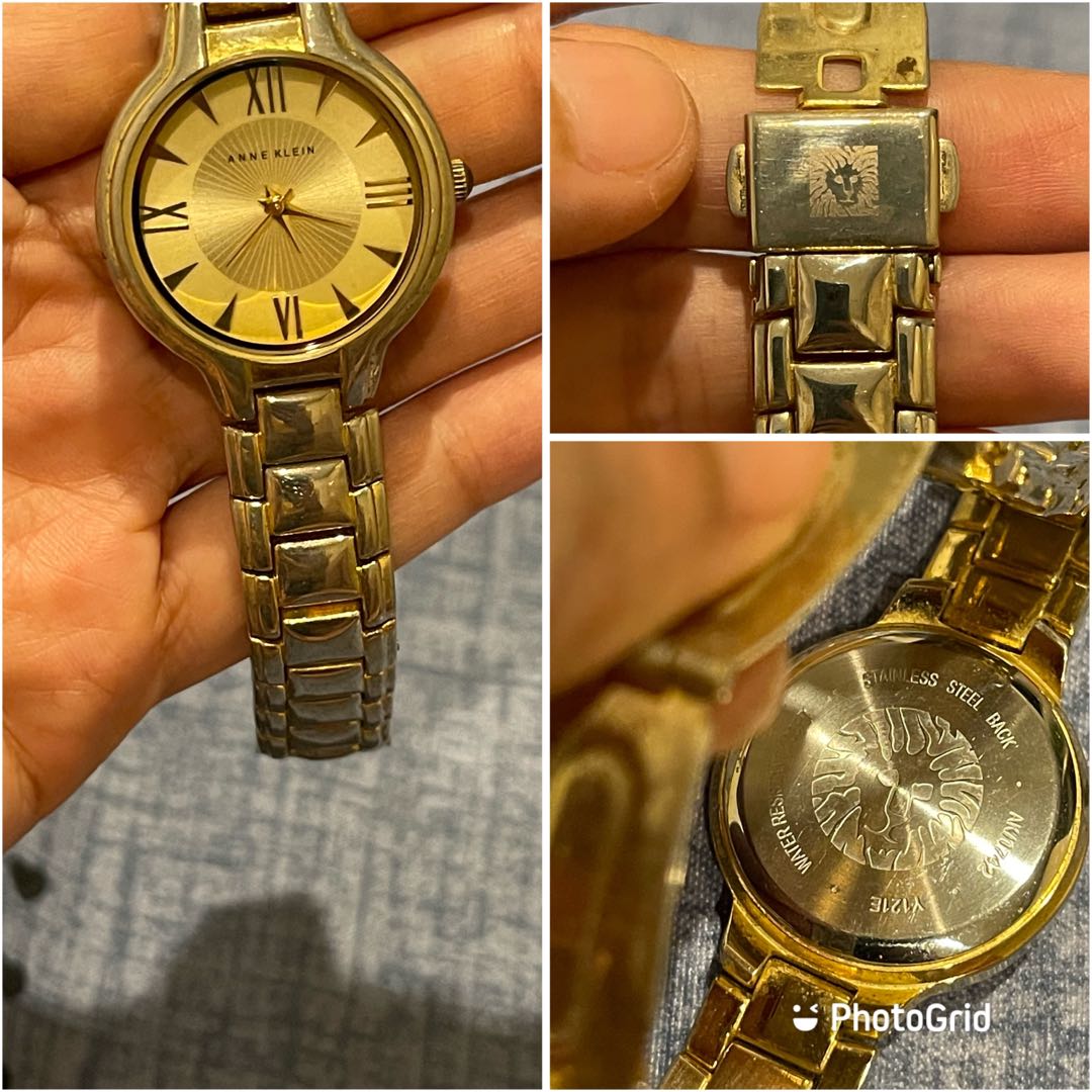 Original Anne Klein gold watch, Luxury, Watches on Carousell