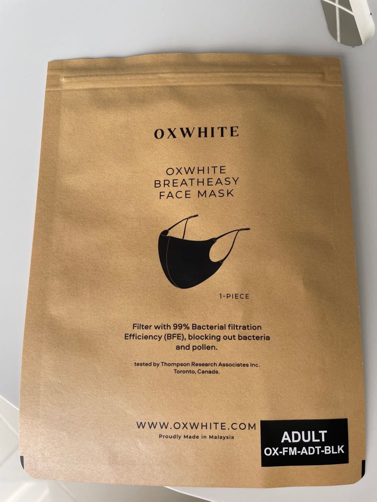 Ox White Breatheasy Face Mask, Health & Nutrition, Face Masks & Face ...