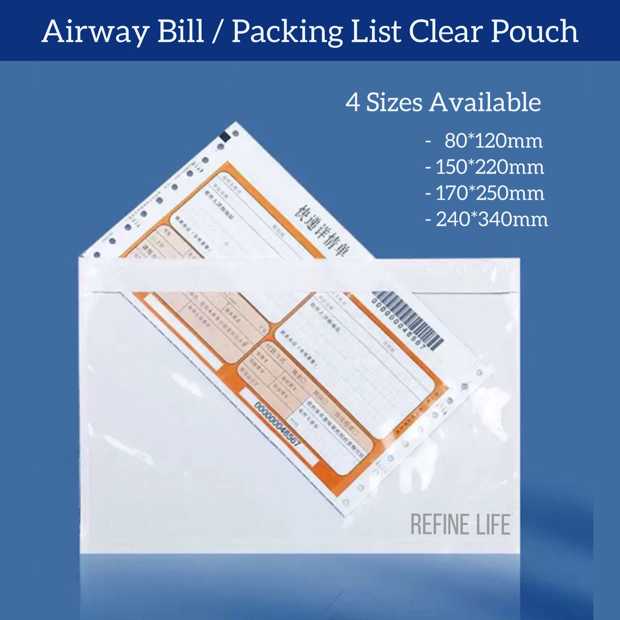 Packing List Envelope / Adhesive Consignment Note Pouch / Carton Box ...