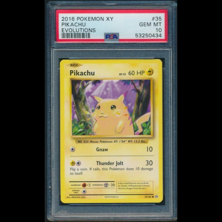 Pikachu 35/108 PSA 10 Xy Evolutions, Hobbies & Toys, Toys & Games on ...