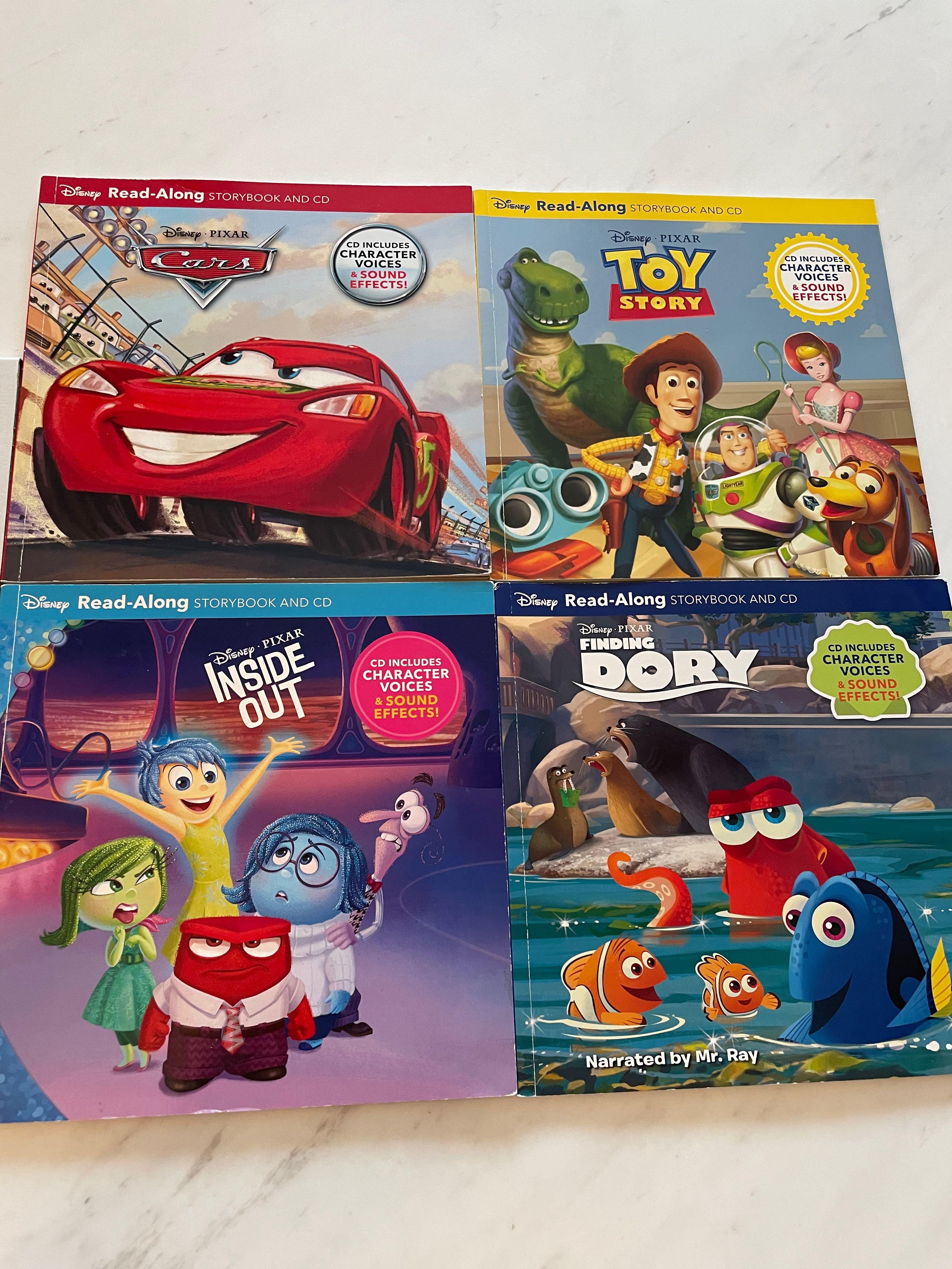 PIXAR read along storybooks with CD, 興趣及遊戲, 書本 & 文具, 小說 & 故事書 - Carousell
