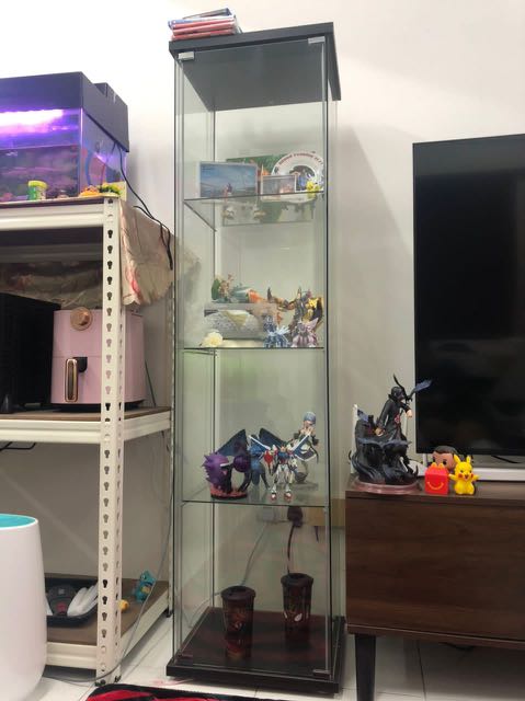 Rak Kaca IKEA (DETOLF Glass Door Cabinet), Furniture & Home Living ...