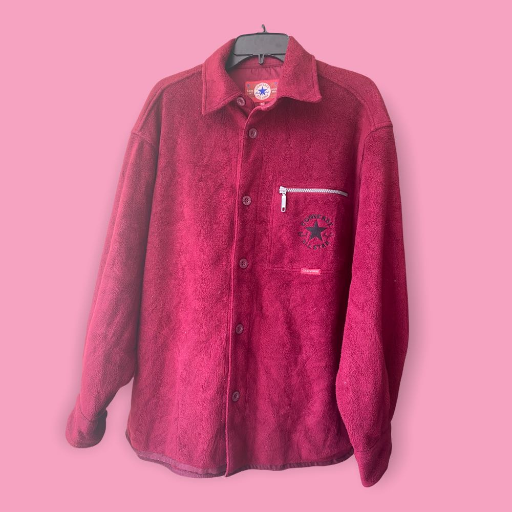 RARE vintage converse maroon suede harrington jacket, Men's Fashion ...
