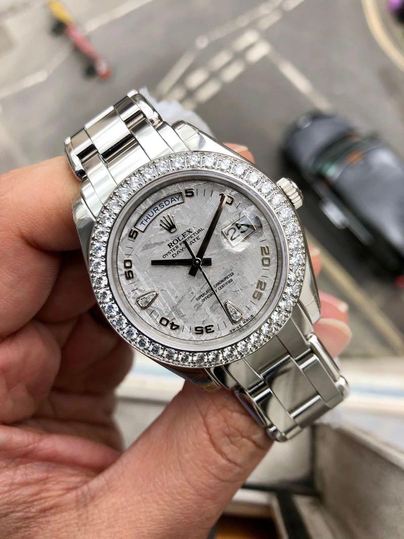 RARE ROLEX PLATINUM 18946 MASTERPIECE 40MM Day Date, Luxury, Watches on ...