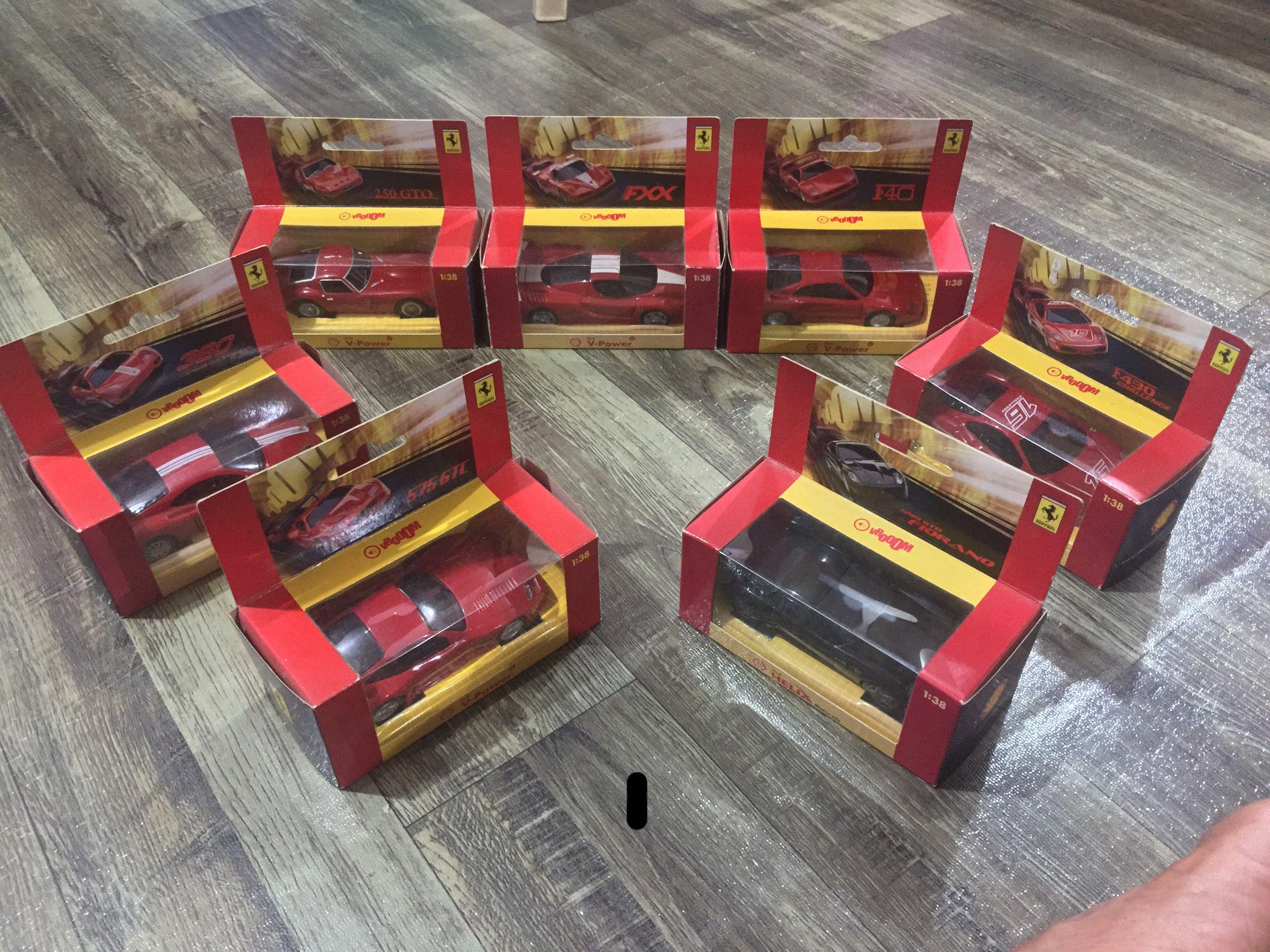 Shell Ferrari collection complete set 1:38, Hobbies & Toys, Toys ...