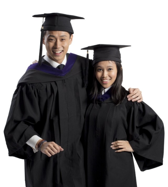 SMU Law Graduation Gown (Full Set), Women's Fashion, Dresses & Sets ...