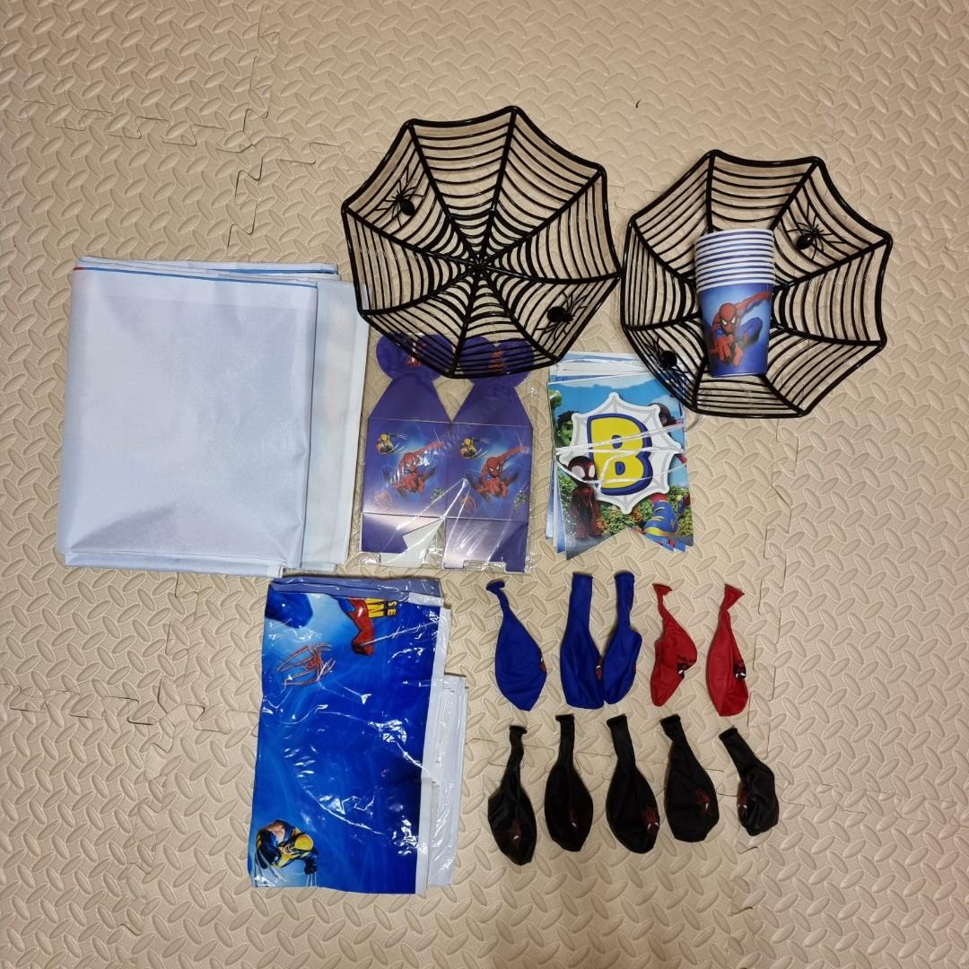 Spiderman Birthday Tarp and Party Supplies, Everything Else on Carousell