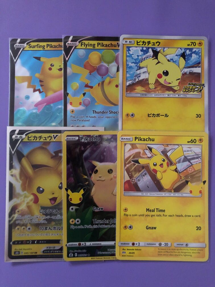 TCG Pokemon Cards Pikachu Bundle Set, Hobbies & Toys, Toys & Games on ...