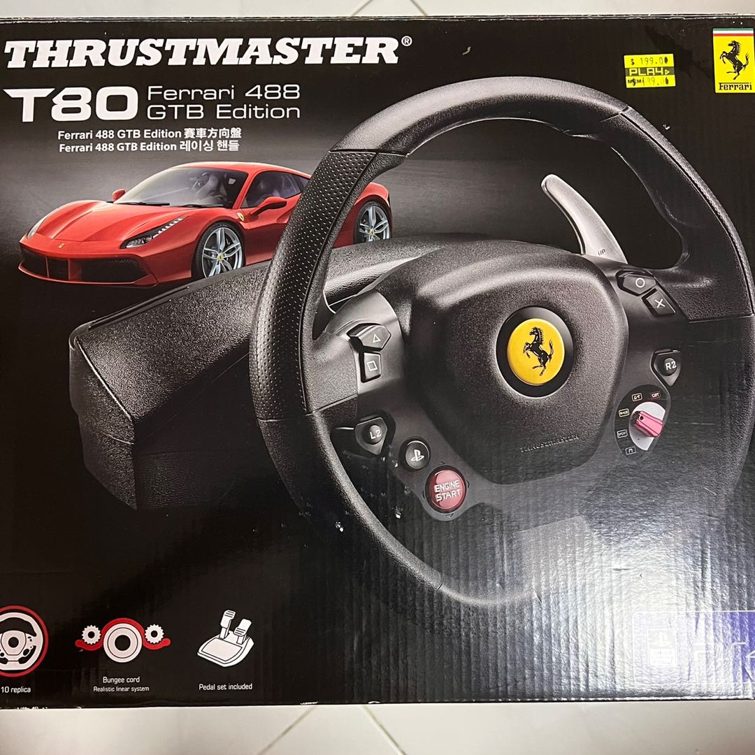Thrustmaster T80 Ps5/ps4 racing wheel, Video Gaming, Gaming Accessories ...