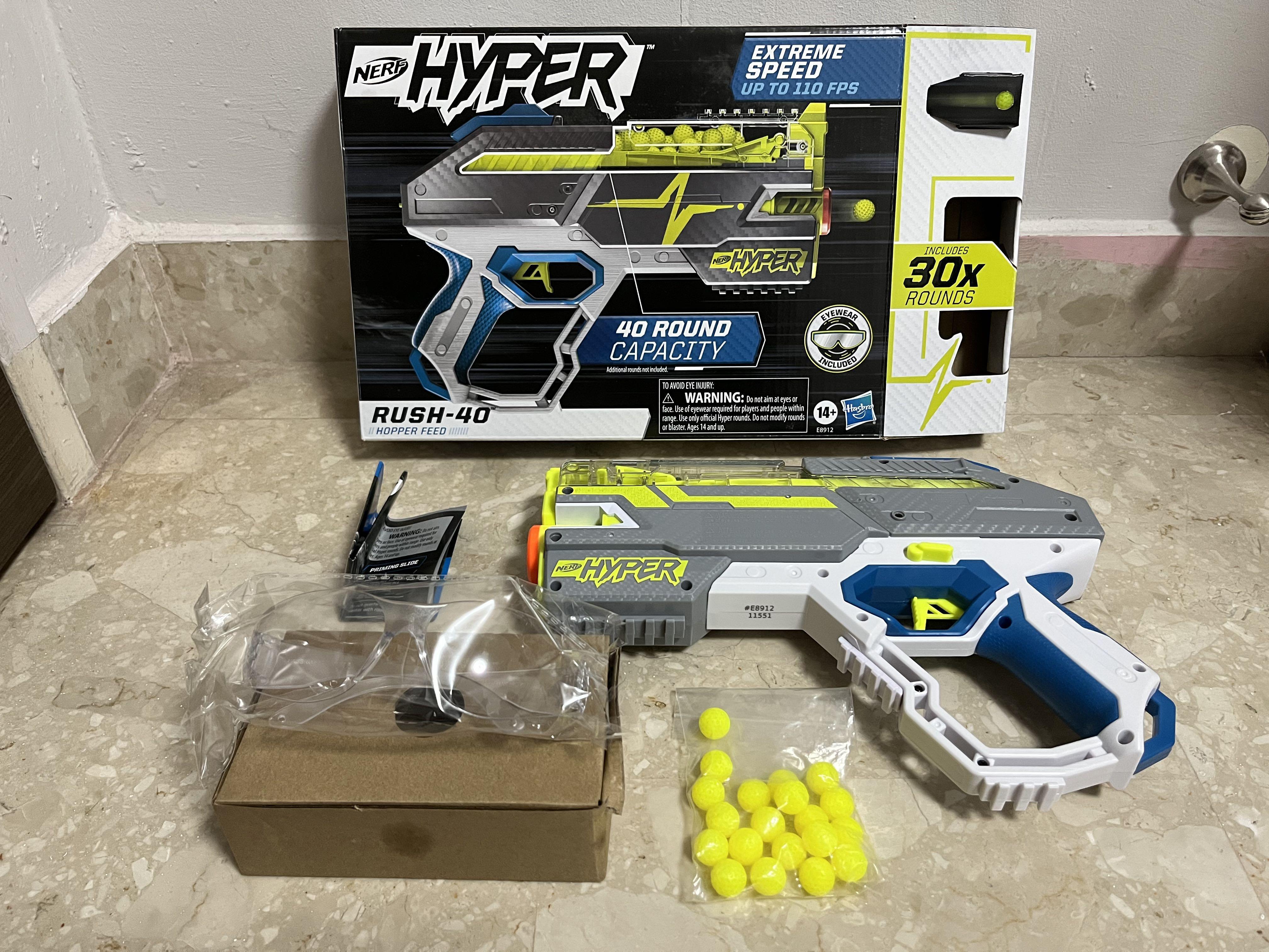 USED NERF Hyper Rush 40 Blaster, Hobbies & Toys, Toys & Games on Carousell