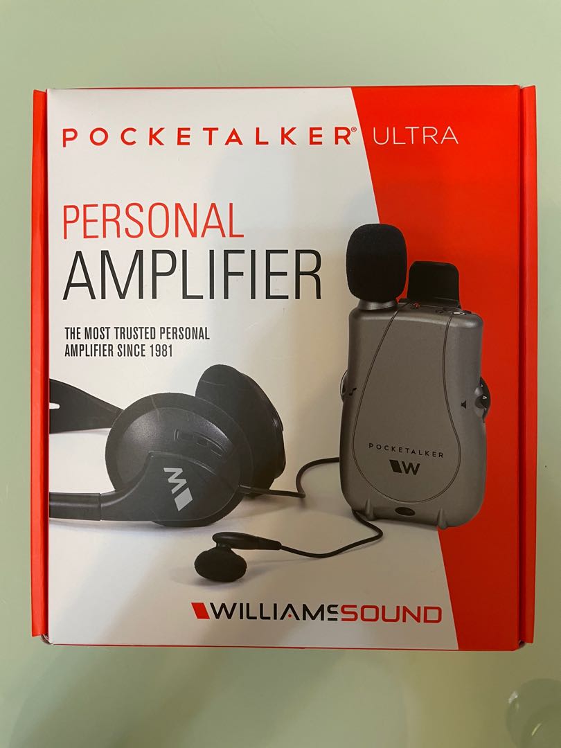 William Sound Pocket Talker 袋裝式 對講機 一對一 聽障 耳機 擴音機 耳聾機, 健康及營養食用品, 輔助和康復 ...