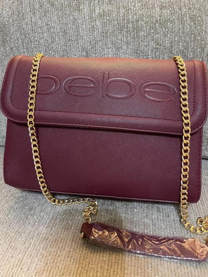 Authentic Bebe Chain Leather 2 Way Womens Fashion Bags And Wallets Cross Body Bags On Carousell