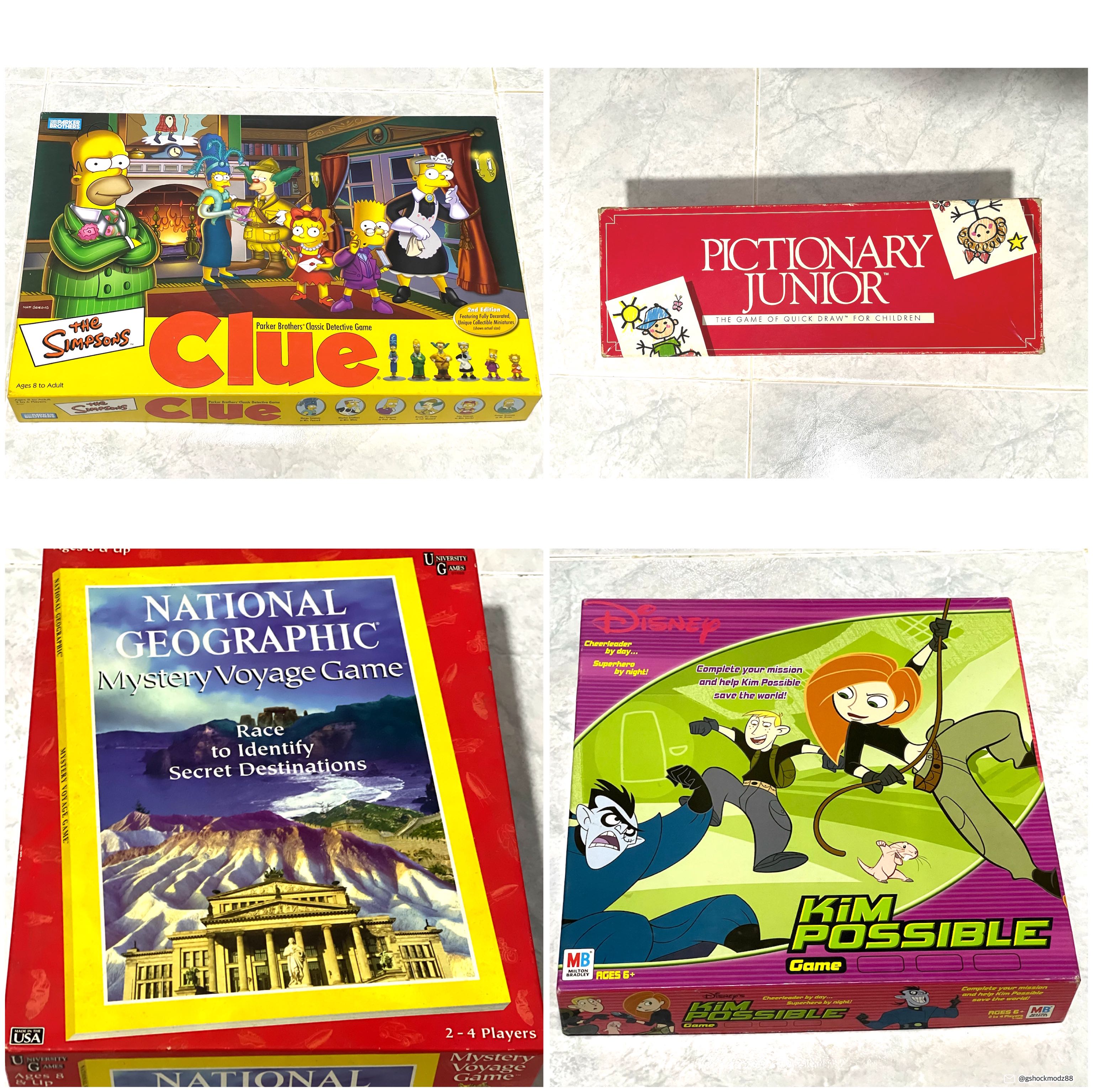 Authentic games Simpson clue / Pictionary junior / national geographic ...