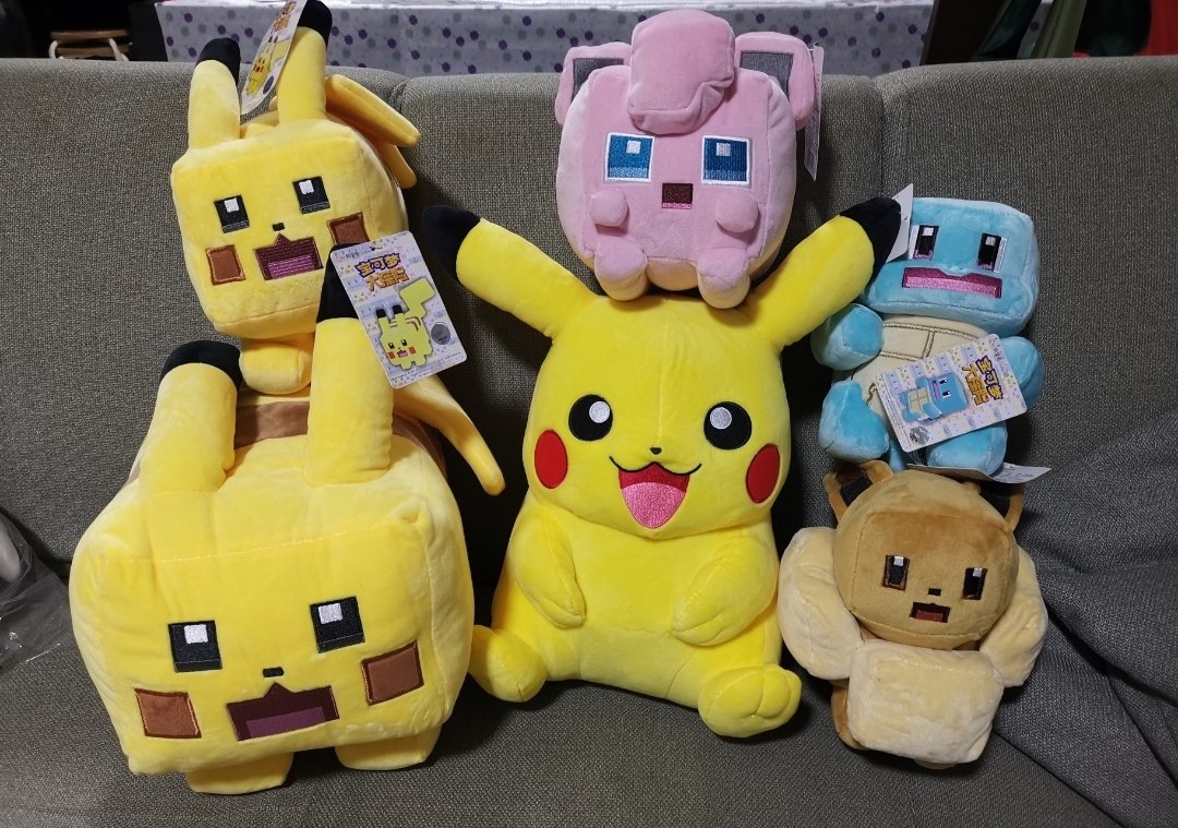 Authentic minecraft pokemon soft toy plush plushie big size pikachu ...