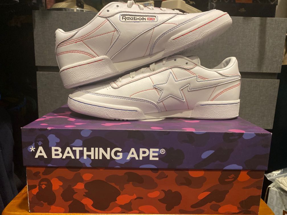 Bape X Reebok Club C 85, Men's Fashion, Footwear, Sneakers on Carousell
