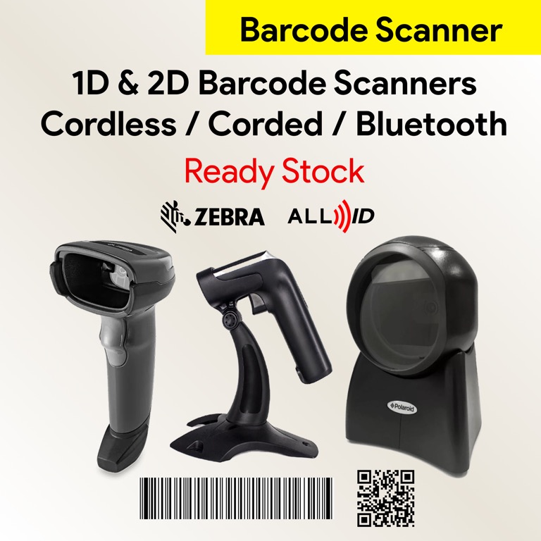 Barcode Scanner - 1D Barcode, 2D Barcode, QR Code, Handheld & Corded ...