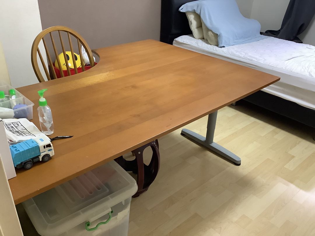 Big Study Table, Furniture & Home Living, Furniture, Tables & Sets on ...