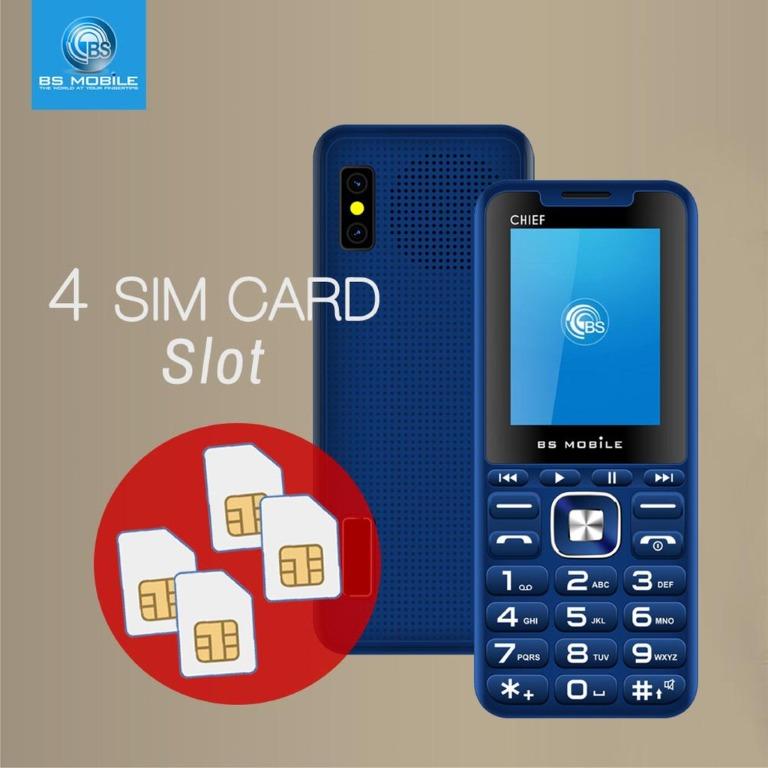 BS Mobile CHIEF Basic Phone with 4 SIM active & Powerbank function ...