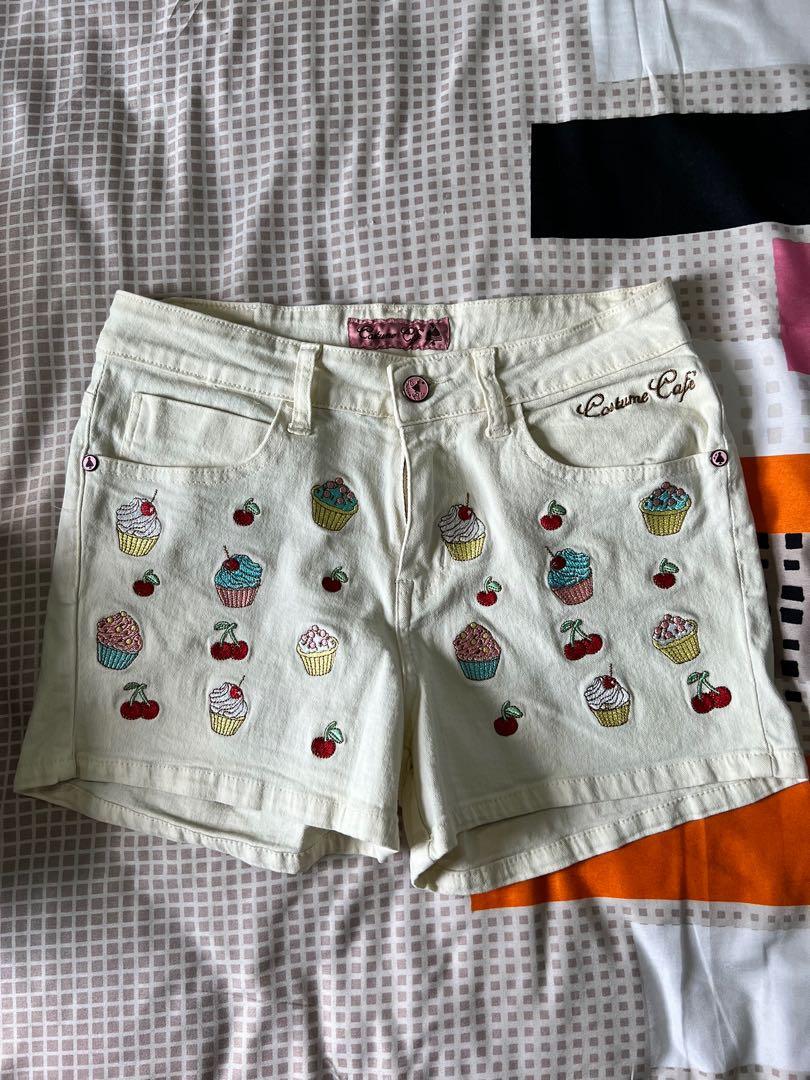 Candy denim shorts, Women's Fashion, Bottoms, Shorts on Carousell