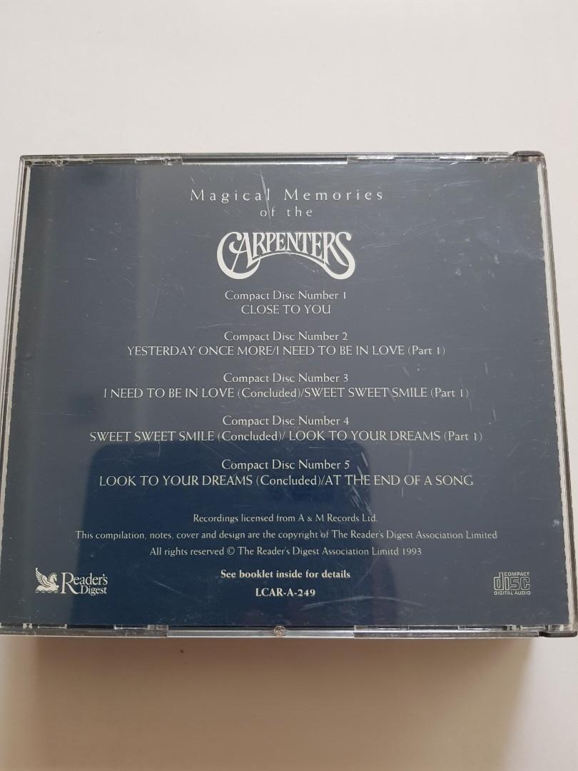 CD Boxset Magical Memories of The Carpenters, Hobbies & Toys, Music ...