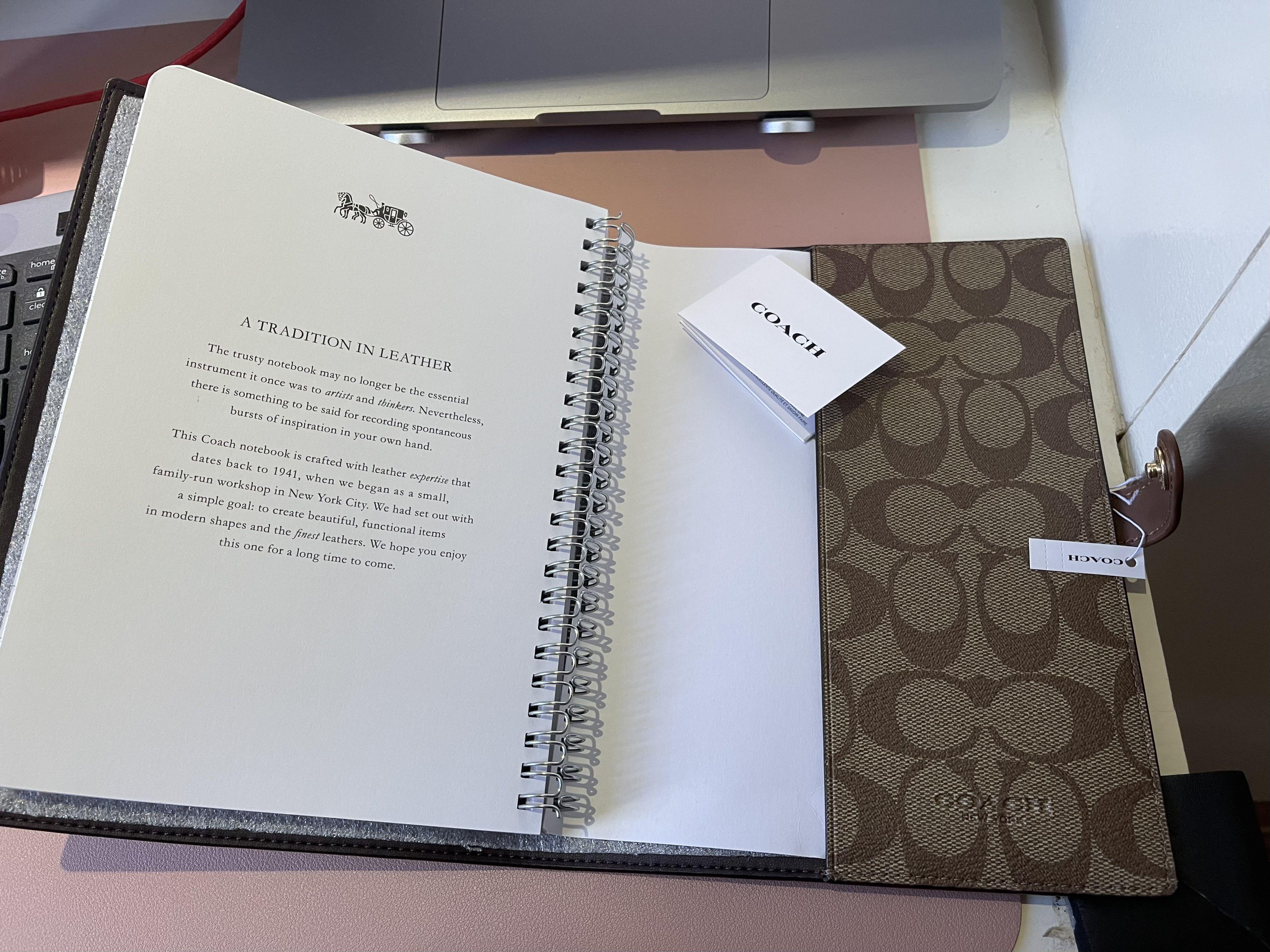 Coach Notebook in Signature Canvas Khaki, Hobbies & Toys, Stationary ...