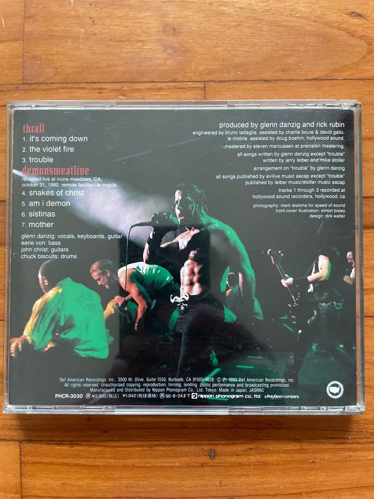 Danzig Thrall - Demon Sweat Live CD (Made In Japan), Hobbies & Toys ...