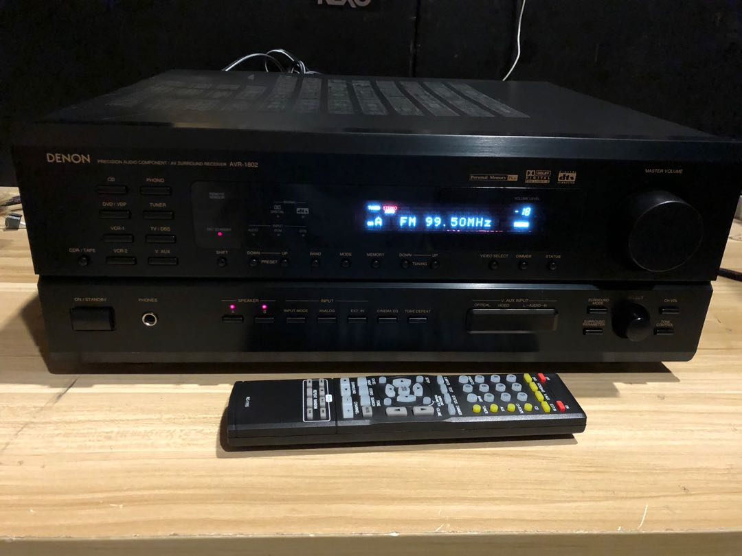 Denon AVR-1802 5.1-Channel 400w A/V Surround Receiver Dolby DTS Phono w ...