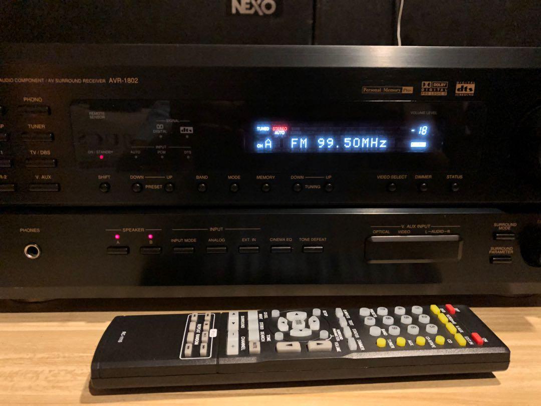Denon AVR-1802 5.1-Channel 400w A/V Surround Receiver Dolby DTS Phono w ...