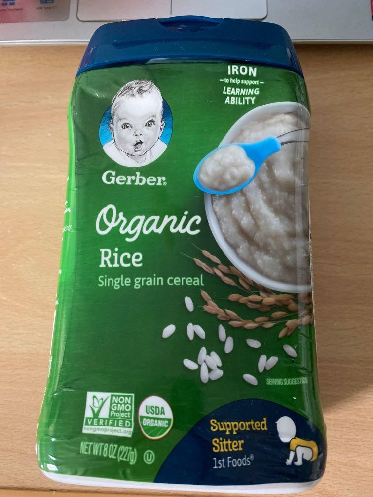Gerber Organic Rice Cereal, Food & Drinks, Other Food & Drinks on Carousell