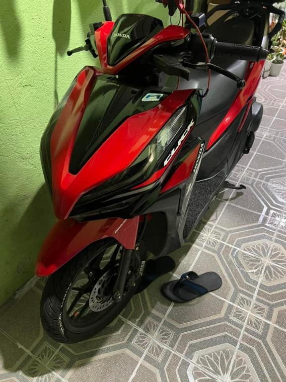 Honda Click 125 V2 red, Motorbikes, Motorbikes for Sale on Carousell