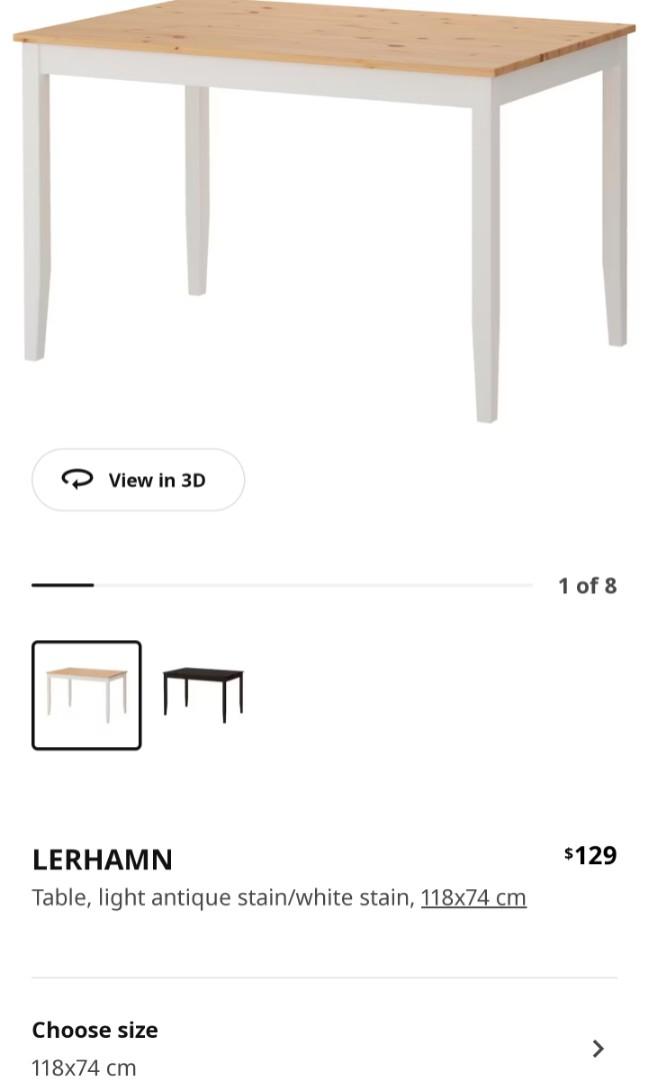 Ikea Lerhamn Table, Furniture & Home Living, Furniture, Tables & Sets ...