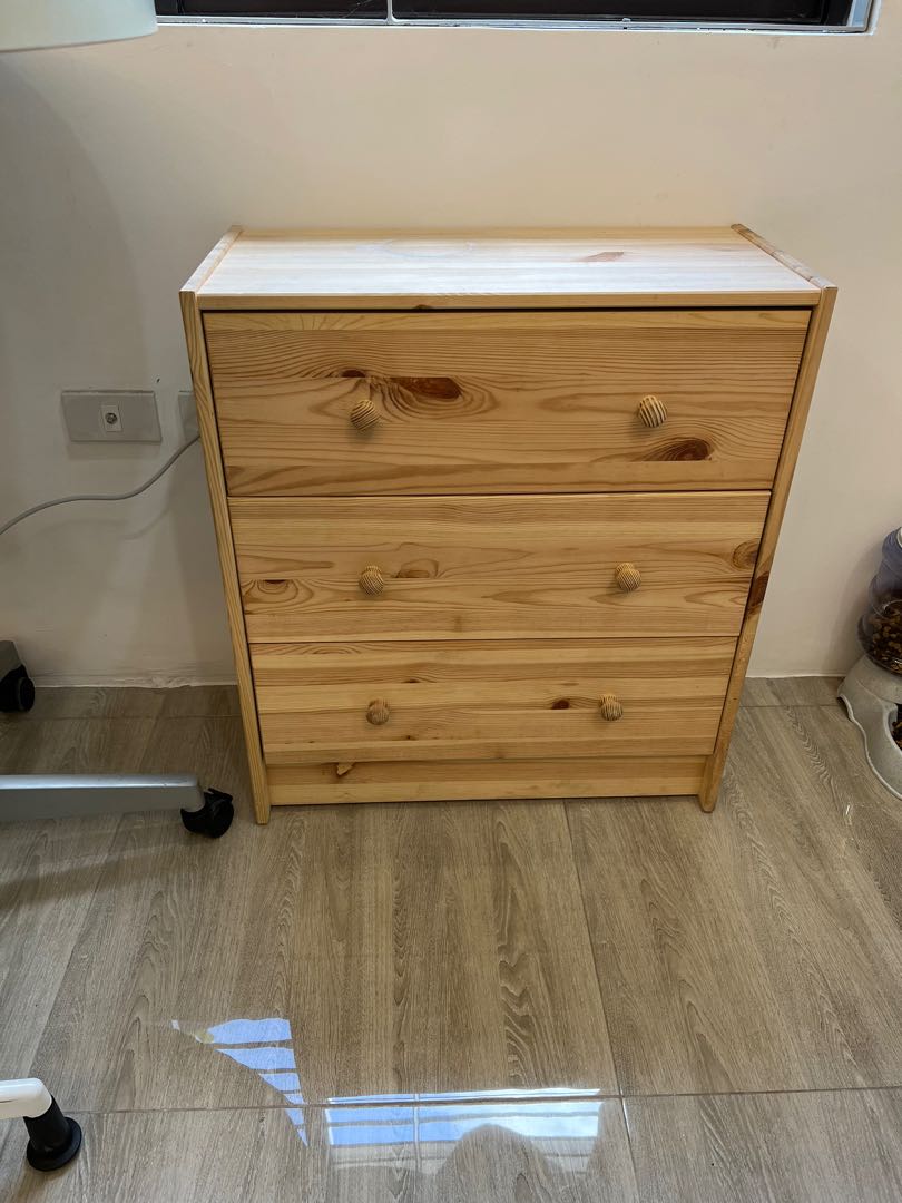 IKEA Rast 3 Drawer Chest Pine, Furniture & Home Living, Furniture ...